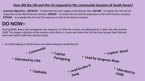 UN and USA responses to the Korean War | Teaching Resources