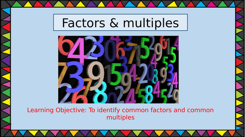Maths- factors and multiples lesson- Year 6 | Teaching Resources
