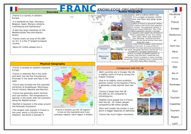 France Knowledge Organiser - KS2 Geography Place Knowledge! | Teaching ...