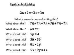 Multiplying Algebra | Teaching Resources
