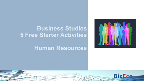 5 FREE AS Business Studies Starters - Human Resources | Teaching Resources