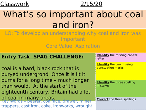Coal and Iron - Industrial Revolution | Teaching Resources