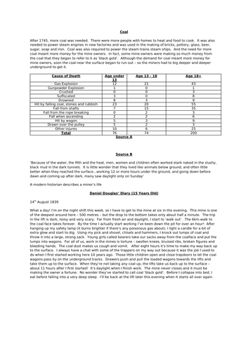 Coal and Iron - Industrial Revolution | Teaching Resources