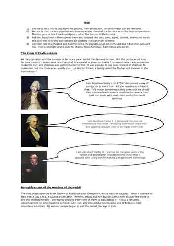 Coal and Iron - Industrial Revolution | Teaching Resources