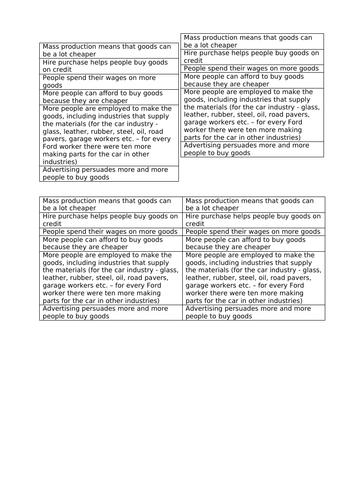 Henry Ford and Mass Production - AQA | Teaching Resources