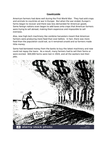 Inequality of the Boom - USA 1920s - AQA | Teaching Resources