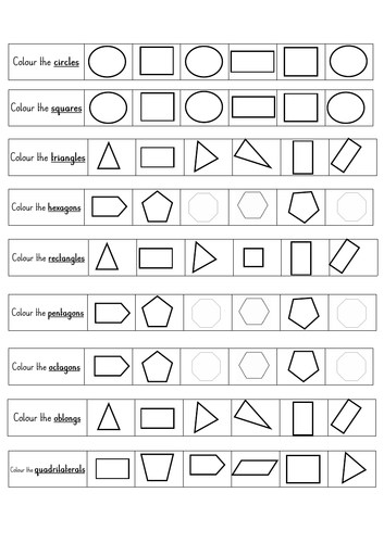 Name and recognise 2D shapes | Teaching Resources