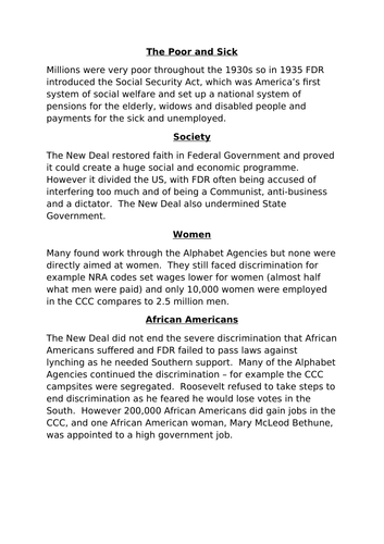 The New Deal and Alphabet Agencies | Teaching Resources