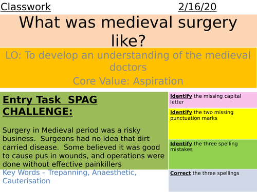 Medieval Surgery | Teaching Resources