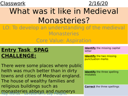 Public Health Medieval Monasteries AQA | Teaching Resources