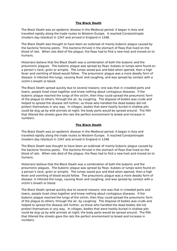 Black Death - AQA | Teaching Resources
