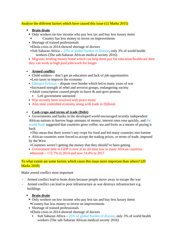 Higher modern studies africa essay plans | Teaching Resources