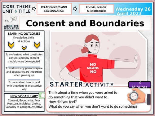 Consent + Boundaries - RSE PSHE | Teaching Resources