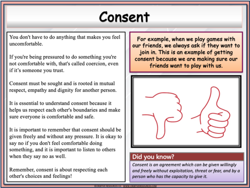 Consent + Boundaries - RSE PSHE | Teaching Resources