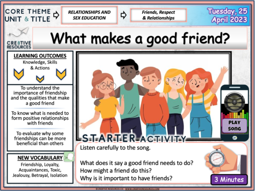 Friendship - PSHE Lesson | Teaching Resources