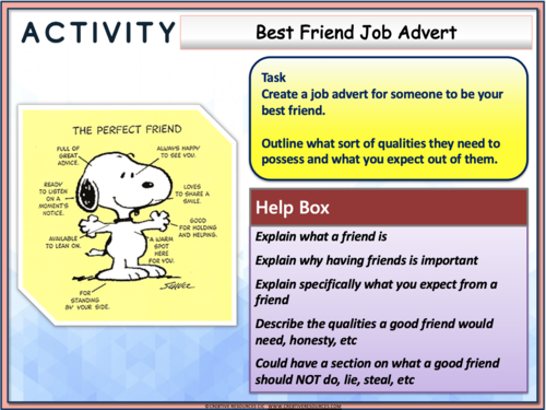 Friendship - PSHE Lesson | Teaching Resources