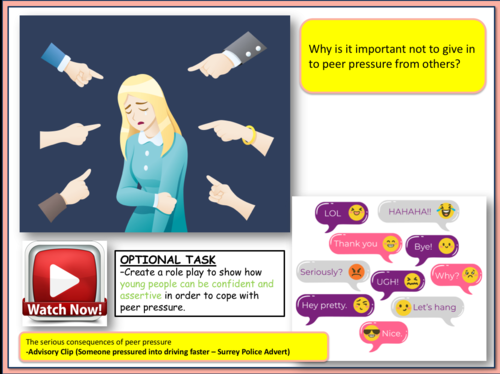 Pressure Influence Friends - PSHE | Teaching Resources