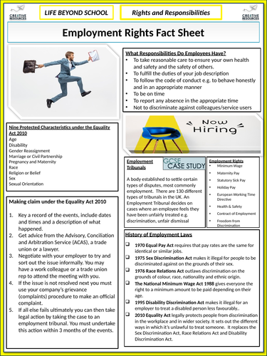 Employment Rights and Responsibilities | Teaching Resources
