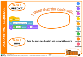 Scratch Using PRIMM - Algorithms - Sequence | Teaching Resources