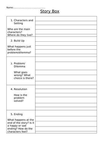 Story Box Planner | Teaching Resources