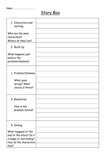 Story Box Planner | Teaching Resources