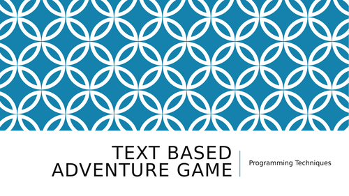 Python Project Text Based Adventure Game Teaching Resources