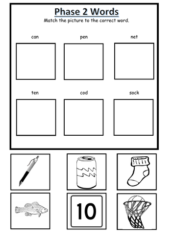 Phonics Phase 2 Matching Activity! | Teaching Resources