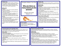 Reception Medium Term Plan for Autumn | Teaching Resources