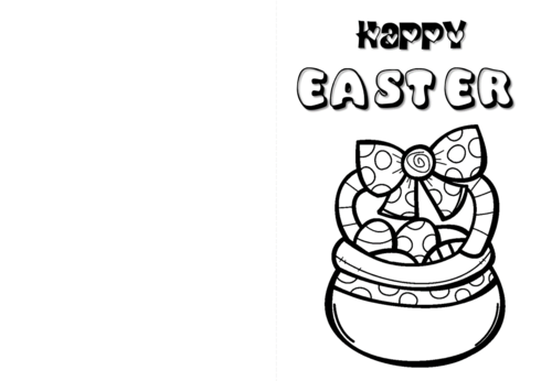 DIY Easter Greeting Cards: 15 Card Set for students to make and colour ...