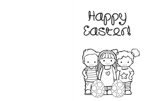DIY Easter Greeting Cards: 15 Card Set for students to make and colour ...
