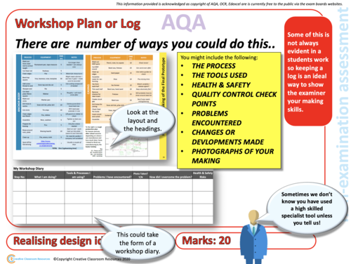GCSE DT NEA AQA Guide to Section E – Realising Design Ideas - NEW ...