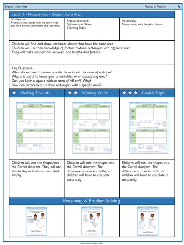 Year 6- Week 1- Measurement : Perimeter and - Differentiated Worksheets ...