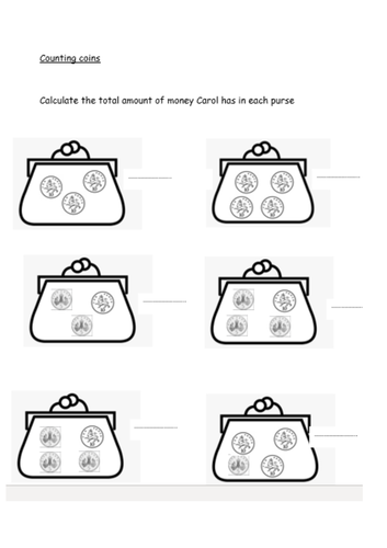 Counting money worksheet | Teaching Resources