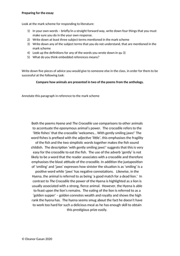 Year 7 Poetry Anthology | Teaching Resources