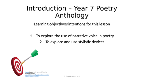 Year 7 Poetry Anthology | Teaching Resources