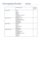 GCSE Dance - Choreography Checklist | Teaching Resources