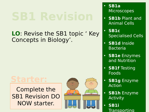 Edexcel SB1/CB1 Teacher Led Revision Lesson | Teaching Resources