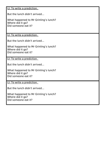 The lighthouse Keeper's Lunch | Teaching Resources