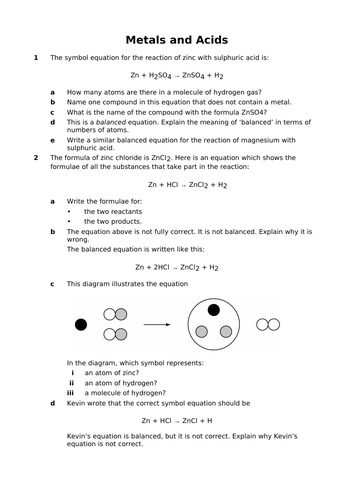 AQA KS3 Reactivity of Metals COMPLETE LESSONS | Teaching Resources