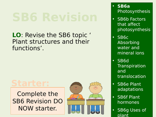 Edexcel SB6/CB6 Teacher Led Revision Lesson | Teaching Resources