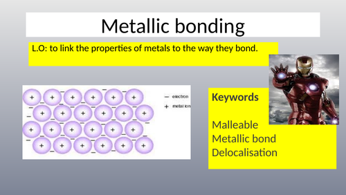 Edexcel metallic bonding foundation version | Teaching Resources