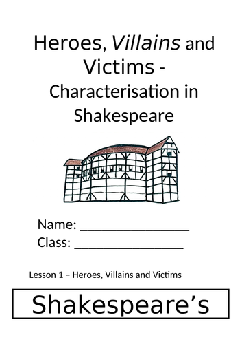 Shakespeare Heroes, Villains and Victims Booklet/SOW | Teaching Resources