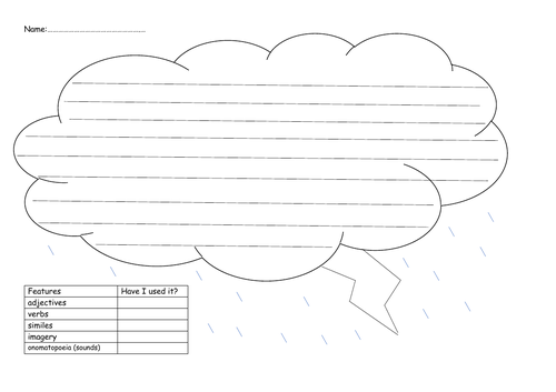 Shape Poetry Stormy Weather Year 2 (Two Lessons) | Teaching Resources