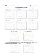 Sets-Shading Venn Diagrams | Teaching Resources