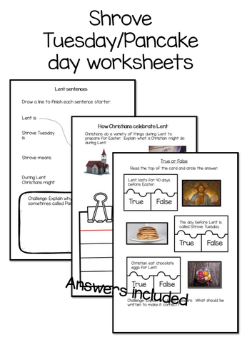 Pancake Day Shrove Tuesday | Teaching Resources