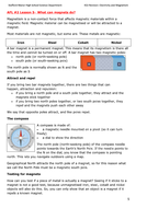 KS3 Electricity and Magnetism unit topic revision booklet | Teaching ...