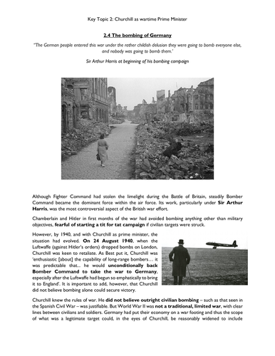 OCR A level Y113 - The complete Churchill notes | Teaching Resources