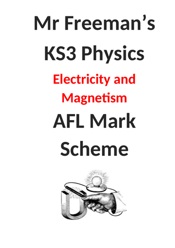 KS3 Electricity and Magnetism AFL booklet with mark scheme | Teaching ...