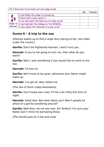 Gorilla_by_Anthony_Browne_planning_sheets_pptlessons | Teaching Resources