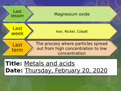 KS3 Science. Chemical reactions | Teaching Resources
